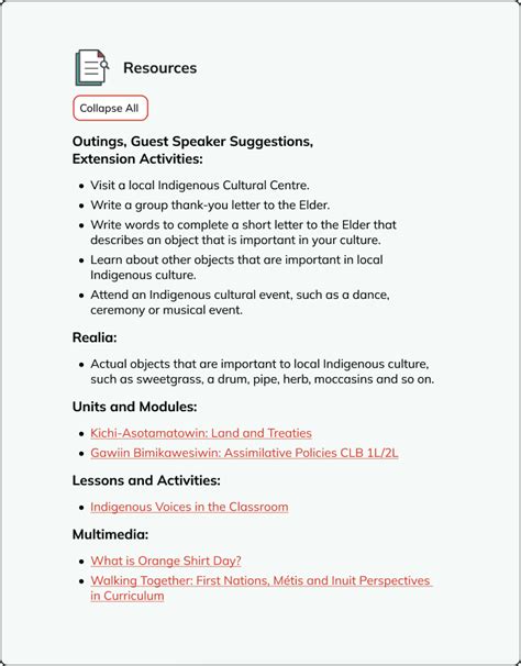 Example Of Detailed Sample Tasks Linc Guidelines