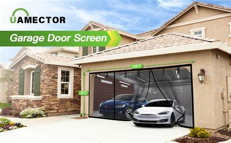 Garage Door Screen 2 Car Uamector 16x7ft Magnetic Closure Heavy Duty
