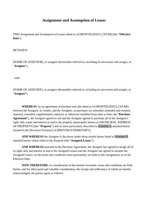 Assignment And Assumption Of Leases Acquisitions Pdf Assignment Law Indemnity