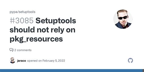 Setuptools Should Not Rely On Pkg Resources Issue Pypa Setuptools GitHub