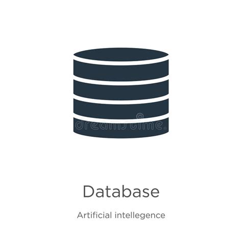 Database Icon Vector Trendy Flat Database Icon From Artificial Intelligence Collection Isolated