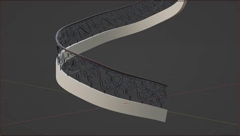 Curve Modifier For Spiral Stairs Balustrade Modeling Blender