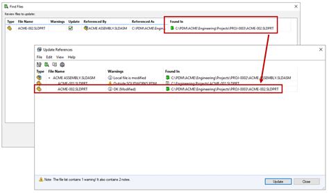 solidworks updating file references in pdm