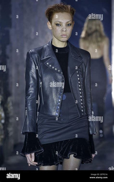 Model Aleece Wilson Walks On The Runway During The Alexander Wang Fashion Show At Fw17 Held At