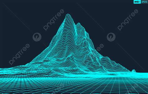 추상적 인 벡터 와이어 프레임 풍경 배경 풍경 지구 그리드 배경 일러스트 및 사진 무료 다운로드 Pngtree