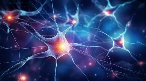 Premium Ai Image Microscope View Of Nerve Cells Neural Network With Active Neurons Generative
