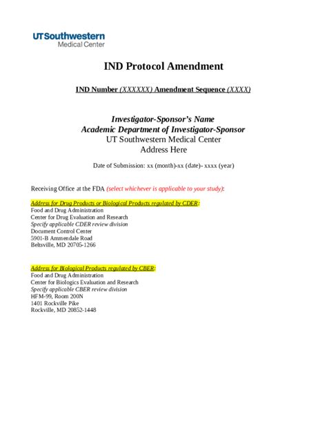 Ind Ammendment Application Template Doc Template Pdffiller