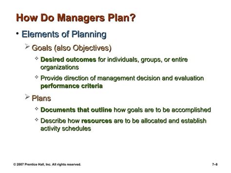 Lec 4 Planning And Golsans Goals Types Of Plans Types Of Goal