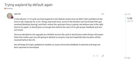 With Ubuntu Is Switching To Wayland By Default Again