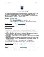 Exploring Human Sexuality Course Overview And Assignments Course Hero