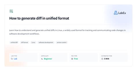 how to generate diff in unified format labex