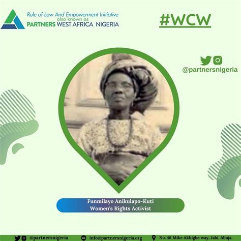 Our Wcw For Today Is Late Frances Abigail Olufunmilayo Thomas 25 October 1900 13 April 1978