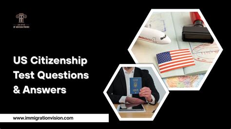 Us Citizenship Test Questions And Answers Immigration Vision