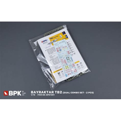 Bpk 7230 172 Bayraktar Tb2 Dual Combo Set Scale Model Kit Model Kit