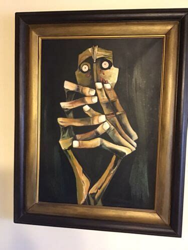 Oswaldo Guayasamin Original Oil Painting Portrait 4728534203