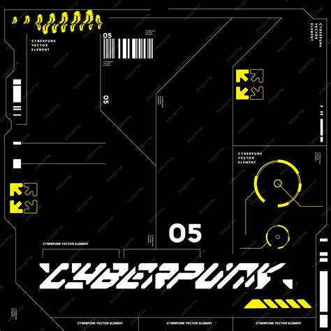 사이버 크 Sf 게임 미래의 아이콘 패턴 원활한 세트 컬렉션 템플릿 2d 일러스트레이션 프리미엄 벡터
