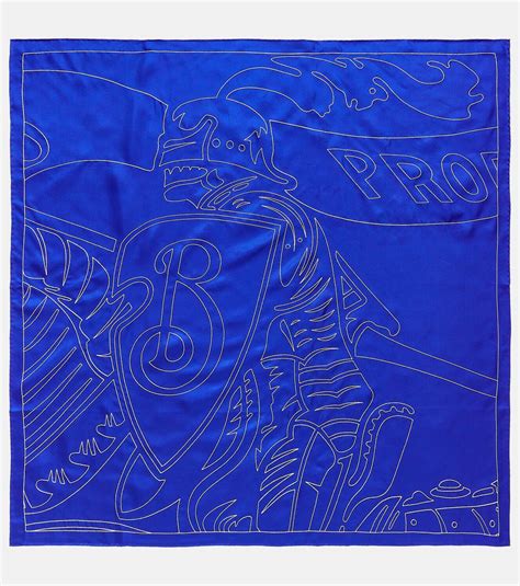 Burberry Ekd Silk Scarf Burberry