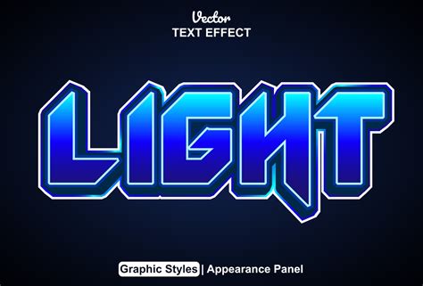 Light Text Effect With Graphic Style And Editable 14016392 Vector Art At Vecteezy