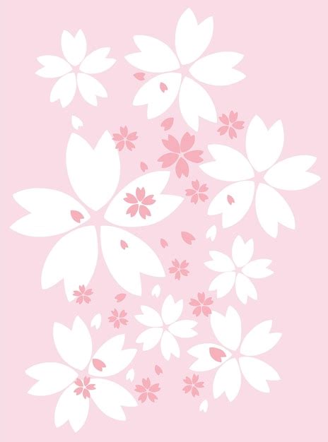 Premium Vector Simple Sakura Background