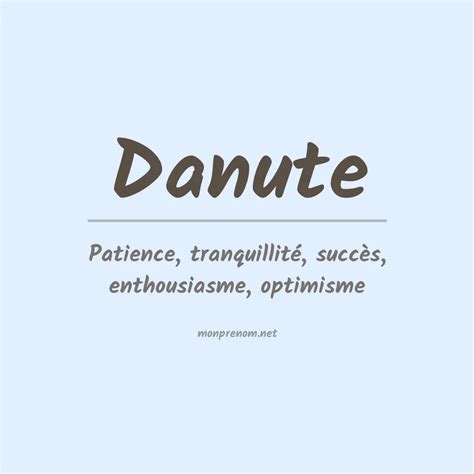 Signification Du Prénom Danute