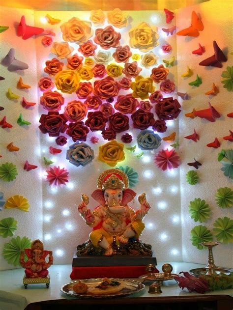 Ganpati Paper Decoration Ideas At Home