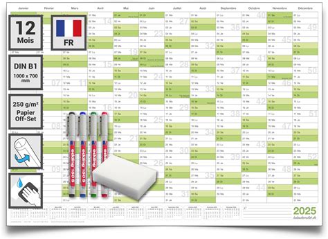Calendrier Mural 2025 2026 Calendrier Mural Xxl 97 X 70 Cm En Format
