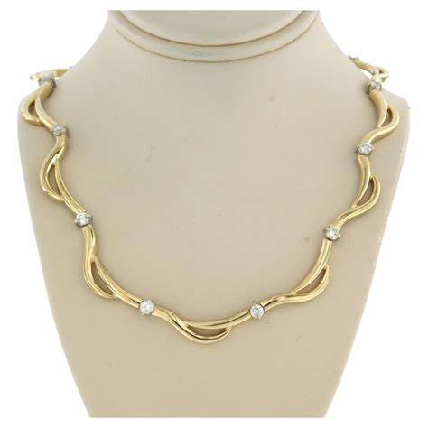Necklace With Opal And Diamonds 14k White Gold For Sale At 1stdibs