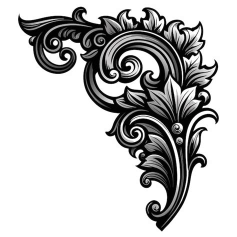 Premium Vector Ornate Corner Design With Swirling Leaves