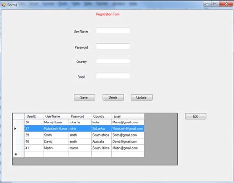 Insert Update And Delete Data With Datagridview In Windows Form Using Wcf Service