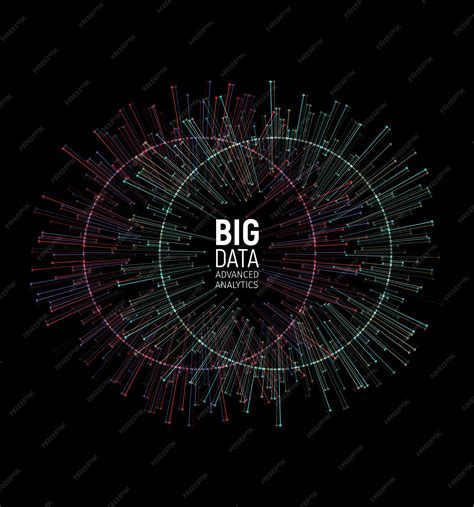 Premium Vector Big Data Abstract Vector Visualization Lines And Dots Array Big Data Connection