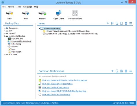 2 configuring a files and folders incremetal or differential backup