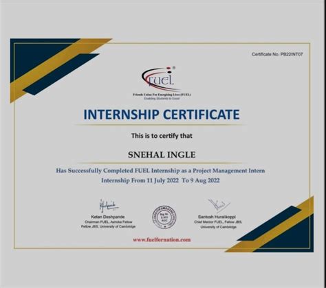 Snehal Ingle On Linkedin Im Happy To Share That Ive Successfully Completed My Internship Under