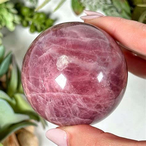 Lavender Mozambique Rose Quartz Sphere 2 Etsy