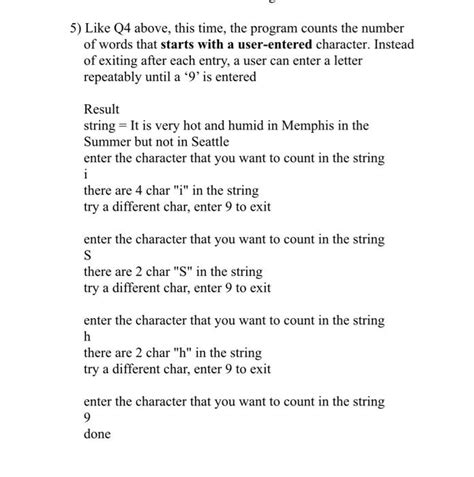 Solved Like Q4 Above This Time The Program Counts The