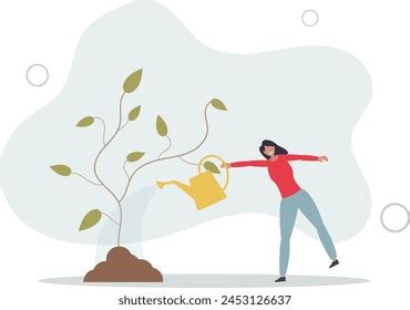Tree Planting Activity Ecological Plant Growthflat Stock Vector Royalty Free 2453126637