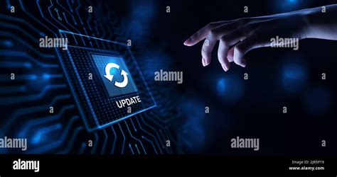 Update System Upgrade Software Version Technology Concept On Virtual