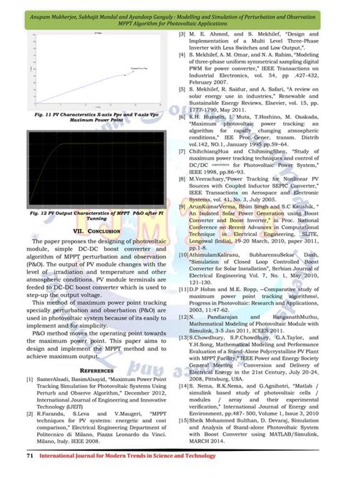 Modelling And Simulation Of Perturbation And Observation Mppt Algorithm