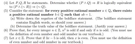 Solved Let P Q R Be Statements Determine Whether Chegg