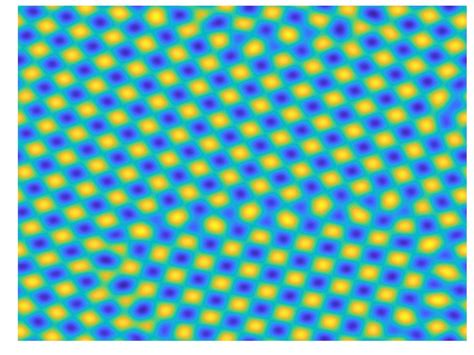 Time Snapshots Of The Evolution For Square Phase Field Crystal Model