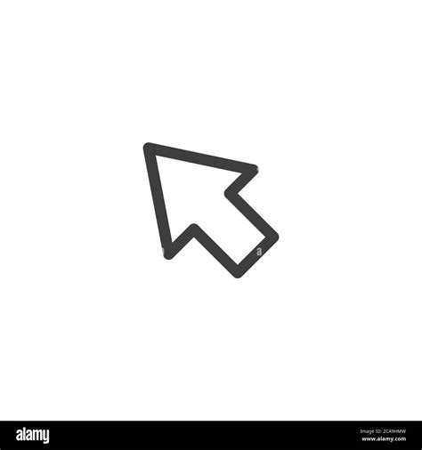 Outline Arrow Pointer Icon Line Cursor Symbol For Web Site Design