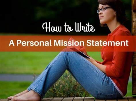 How To Write A Personal Mission Statement Examples Personal Mission Statement Public
