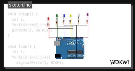 Esercizio For Led Wokwi Esp32 Stm32 Arduino Simulator