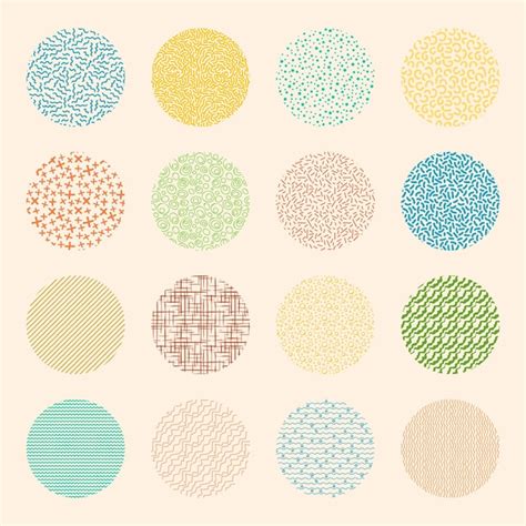 Premium Vector Circles Of Different Textures Abstract Background Design Elements