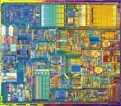 And This Is What A Pentium 4 Processor Looks Like Under A Microscope Microelectronics