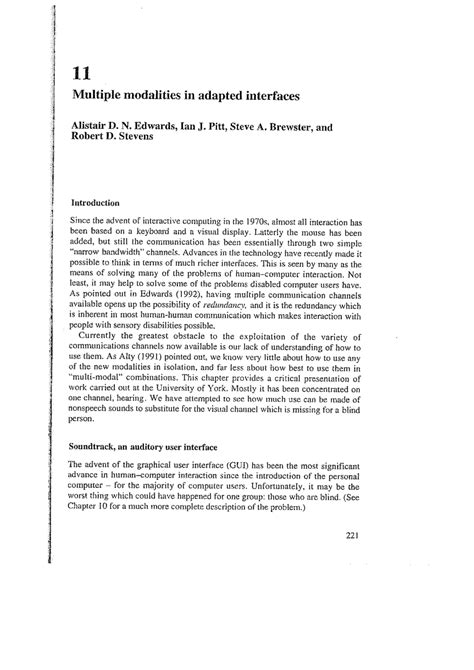 Pdf Multiple Modalities In Adapted Interfaces