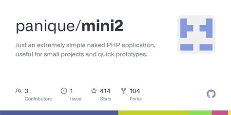 GitHub Panique Mini Just An Extremely Simple Naked PHP Application Useful For Small