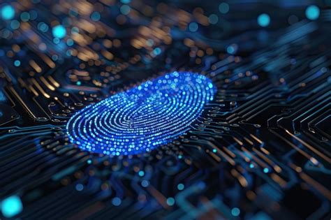 Fingerprint Digital Technology Electronic On A Circuit Board