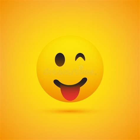 Smiling And Winking Emoji With Stuck Out Tongue Simple Shiny Happy