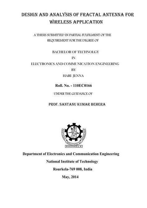pdf design and analysis of fractal antenna for …