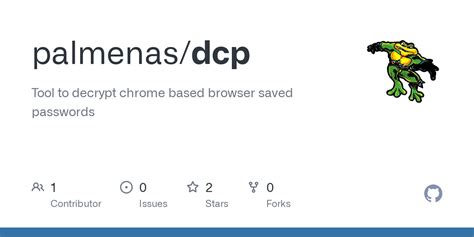 Github Palmenasdcp Tool To Decrypt Chrome Based Browser Saved Passwords